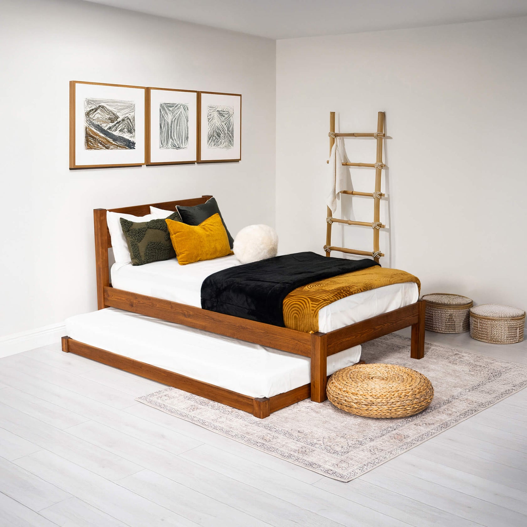 Model 10 - Wooden Trundle Bed | The Wooden Bed Company